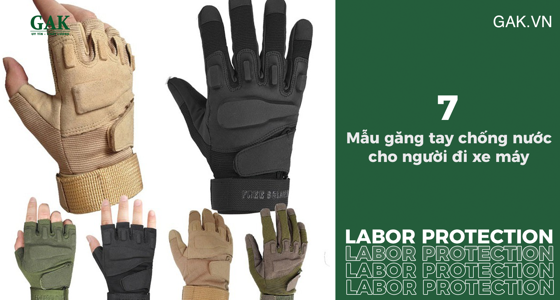 7 Mẫu găng tay chống nước cho người đi xe máy chất lượng cao | GAK.VN