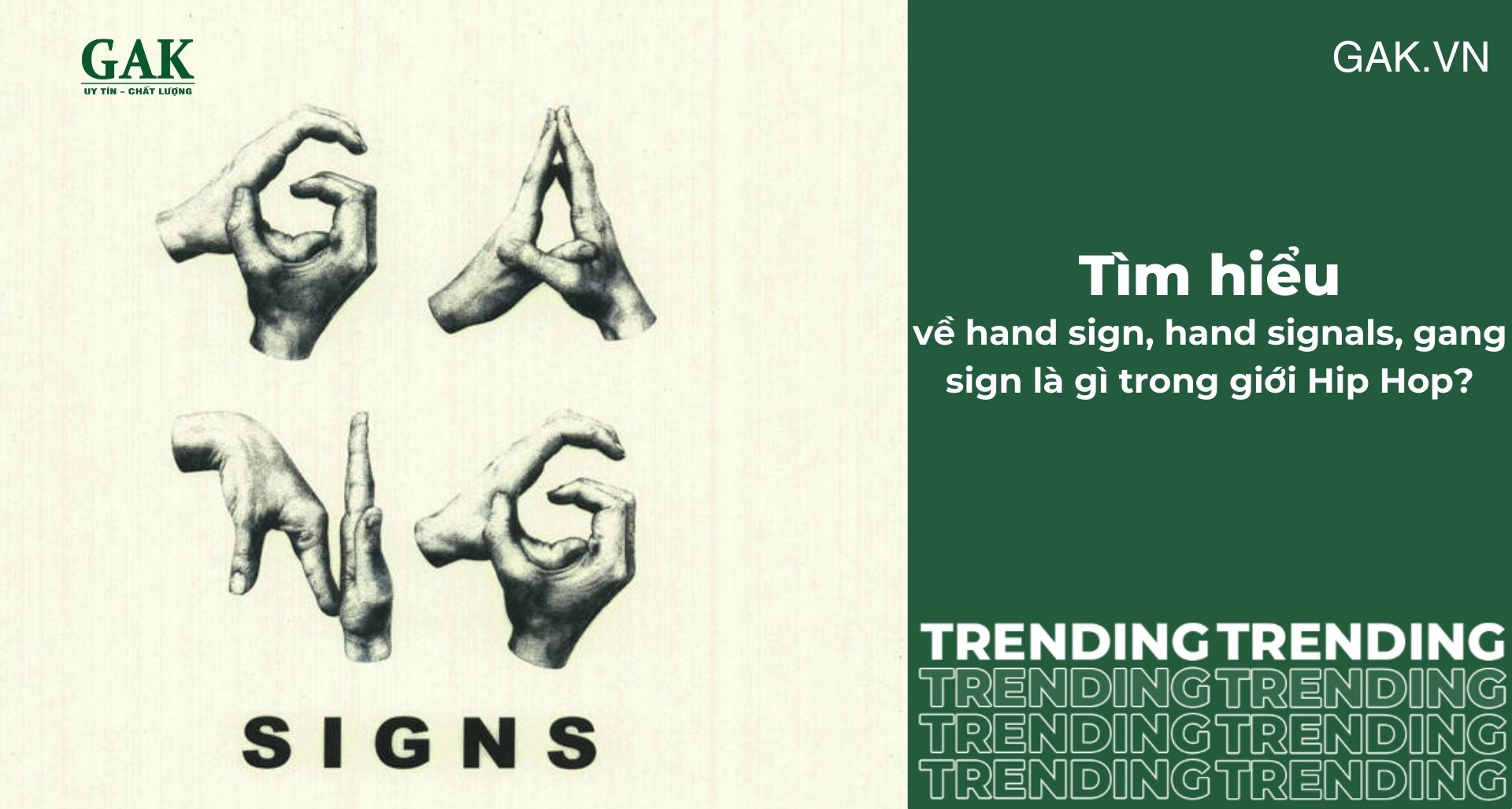 Tìm hiểu về hand sign, hand signals, gang sign là gì trong giới Hip Hop?